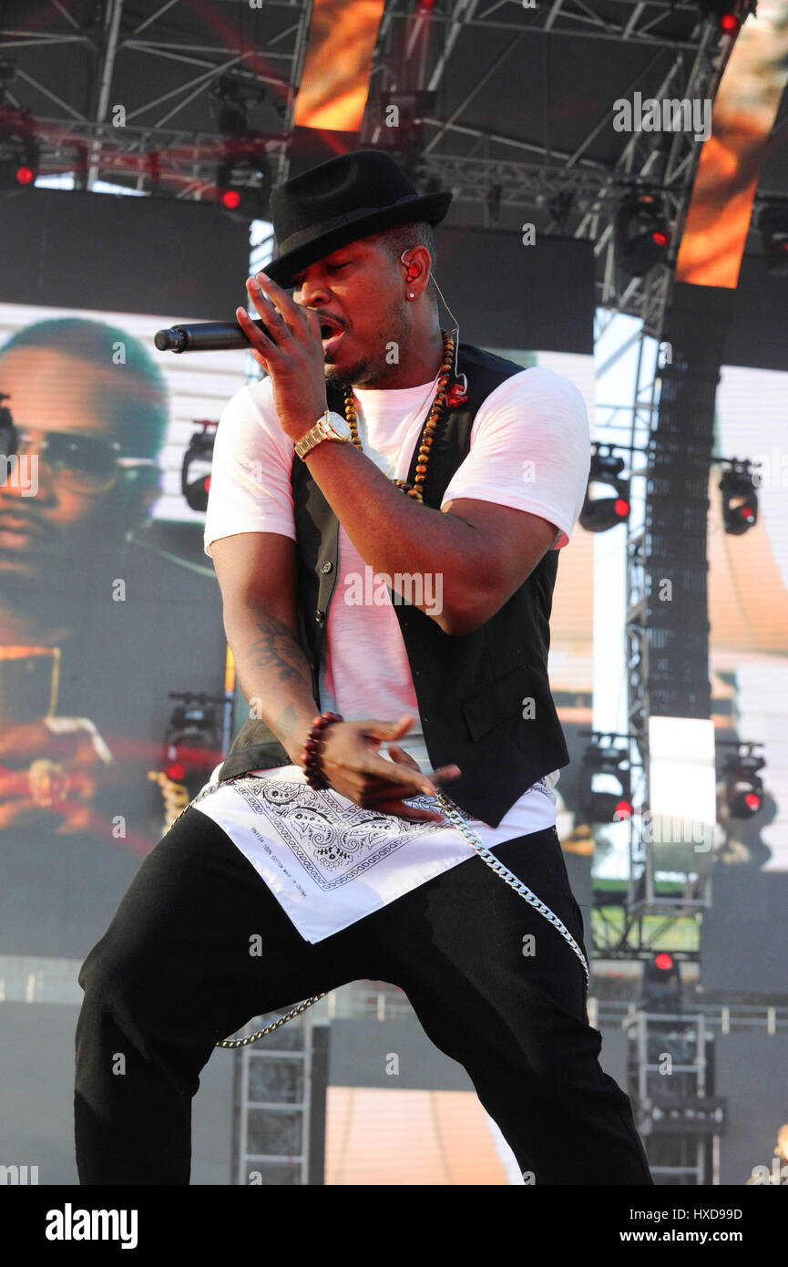 Singer Ne-Yo performs a live concert at the 2015 KIIS FM Wango Tango at ...