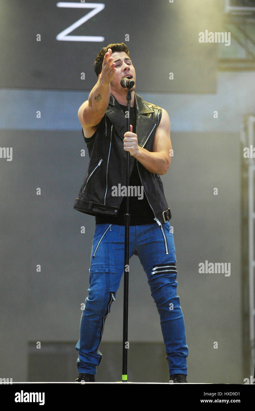 Singer Nick Jonas performs a live concert at the 2015 KIIS FM Wango ...