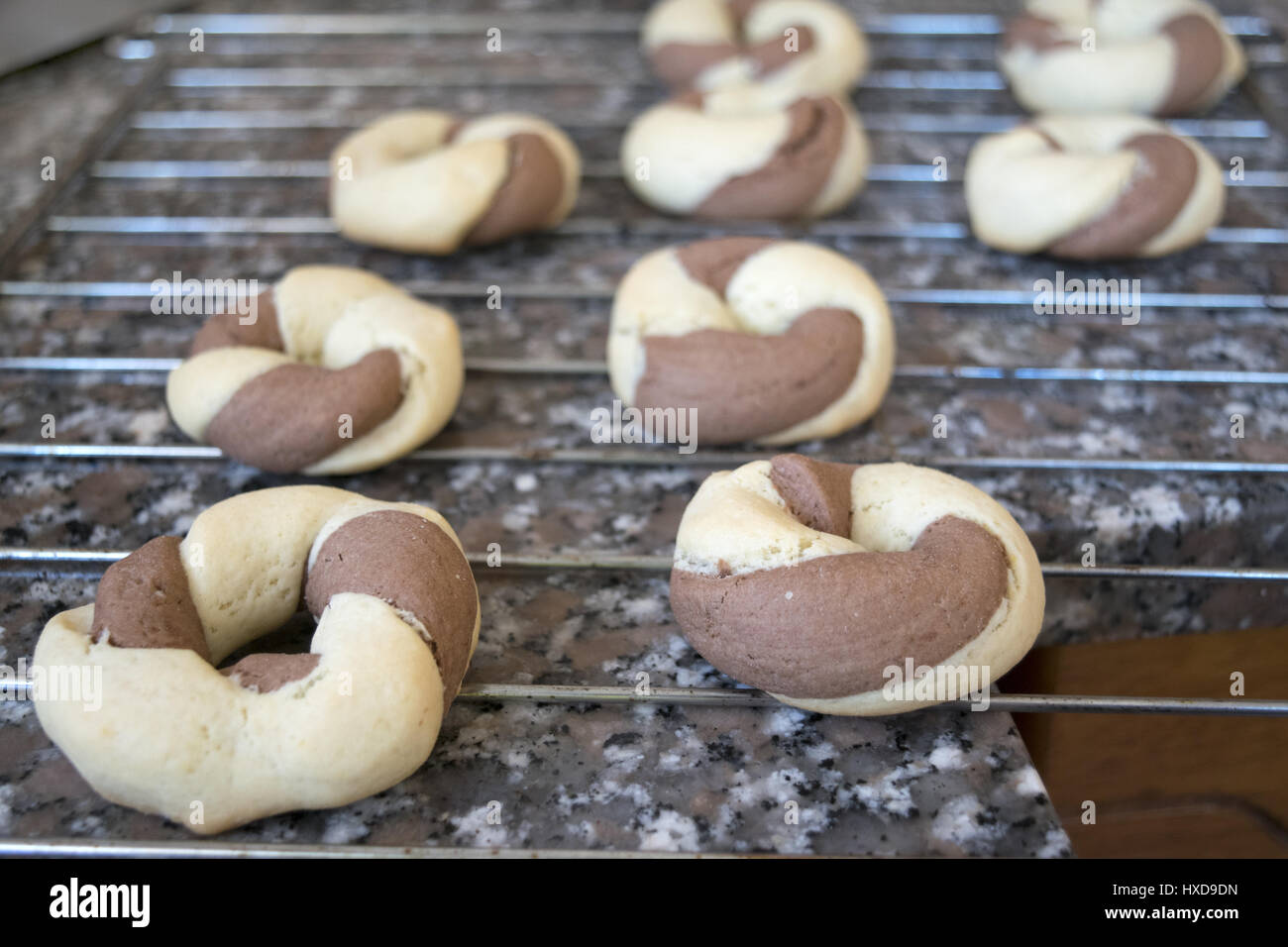 dried tea Pastries at vanilla taste and chocolate made at Home Stock ...