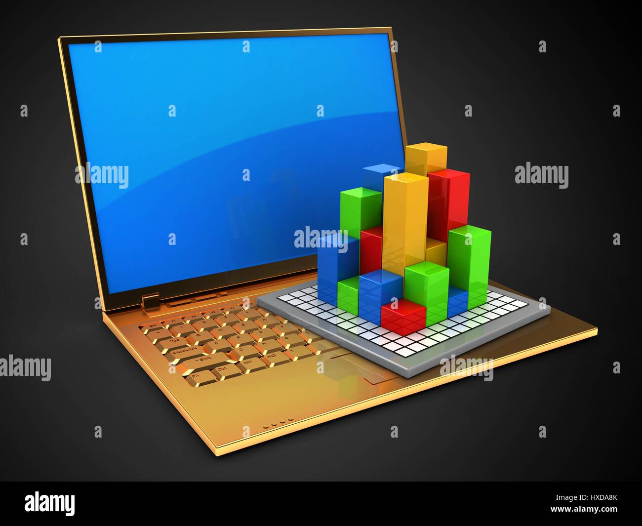 3d illustration of laptop computers Stock Photo - Alamy