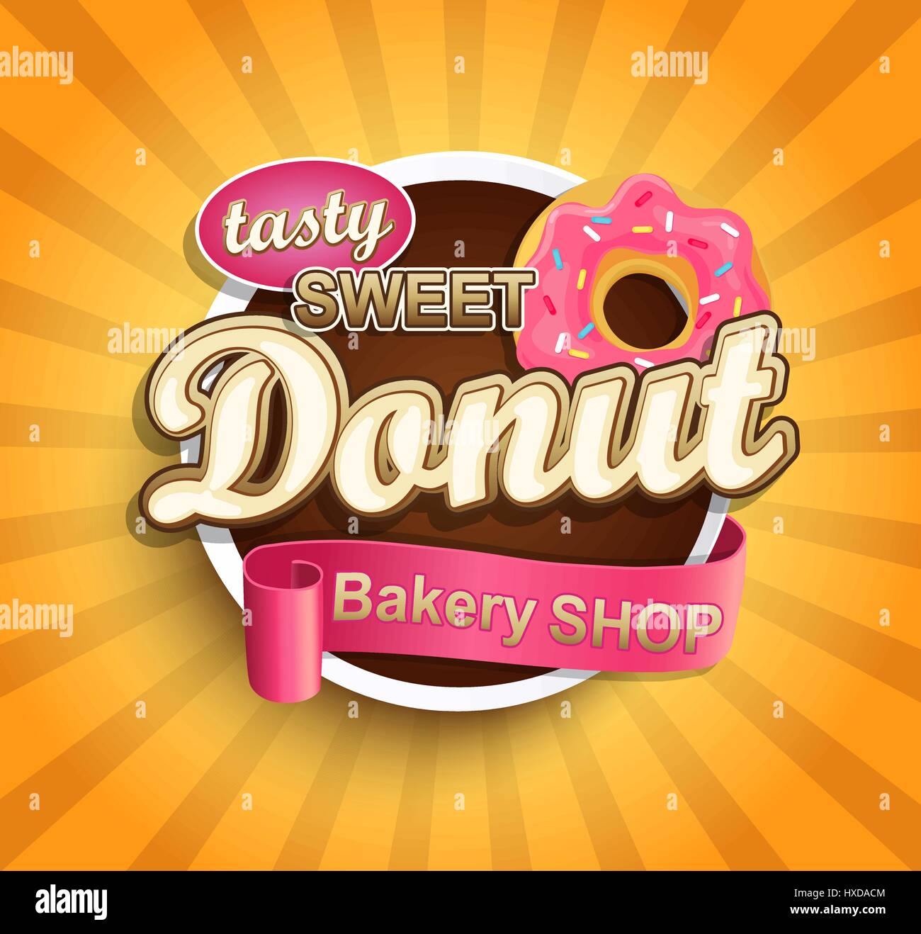 Sweet dessert shop logo Stock Vector Images - Alamy