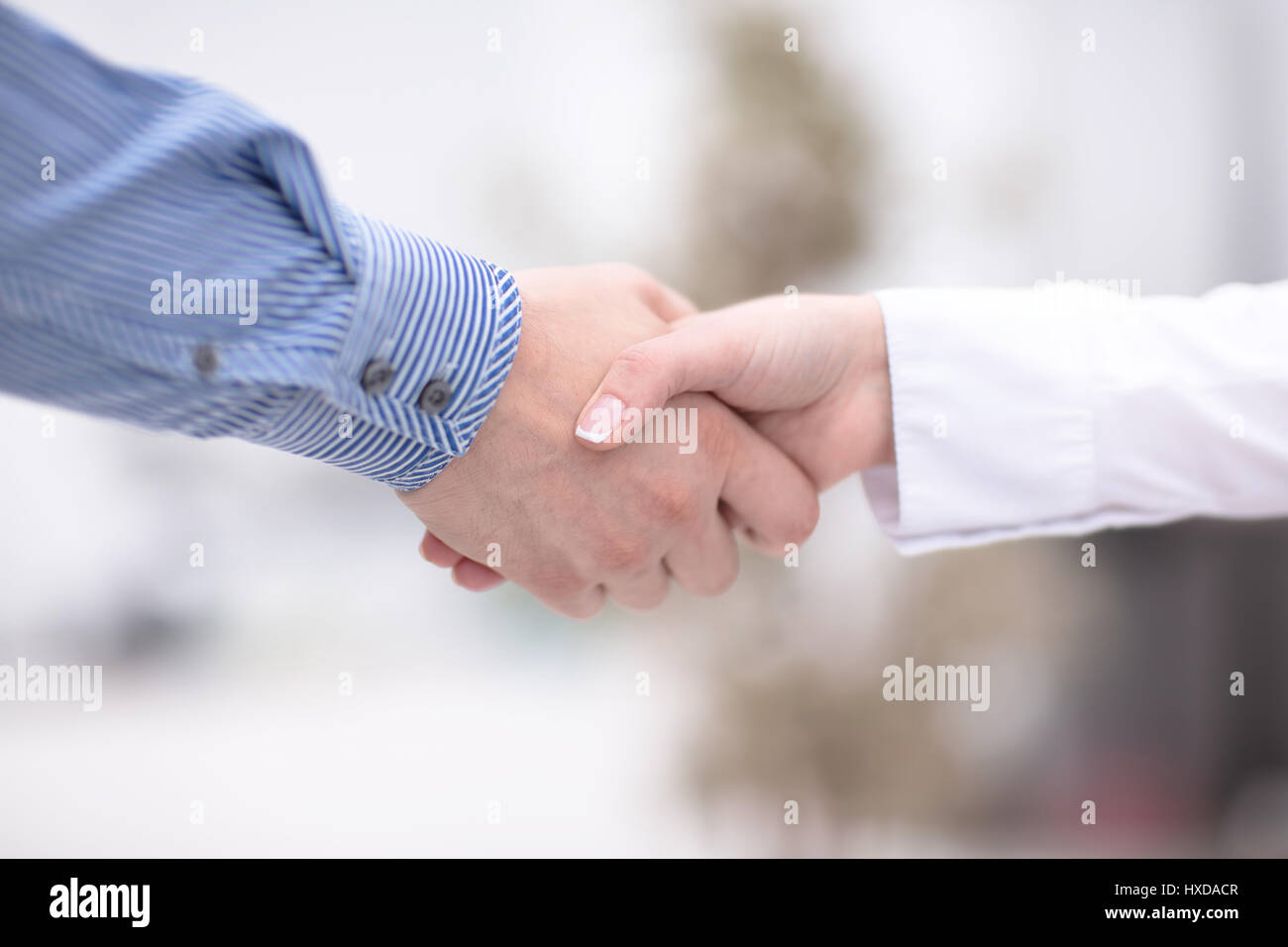 Close up view of business partnership handshake concept.Photo of two ...