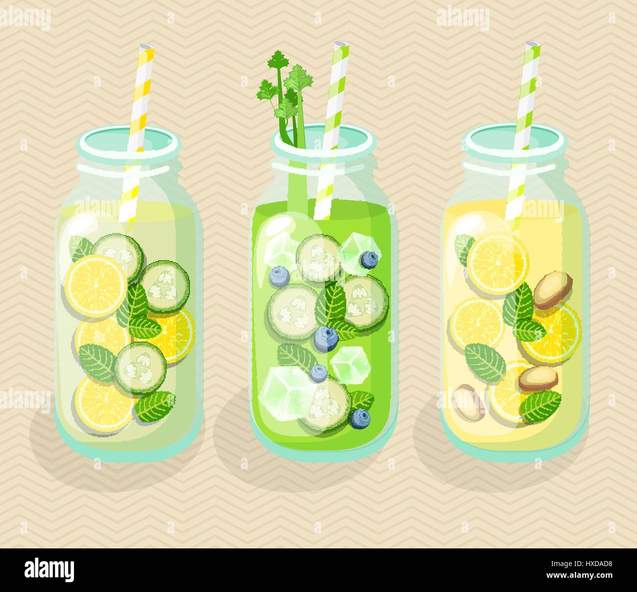 Summer cocktails smoothie bar Stock Vector Images - Alamy