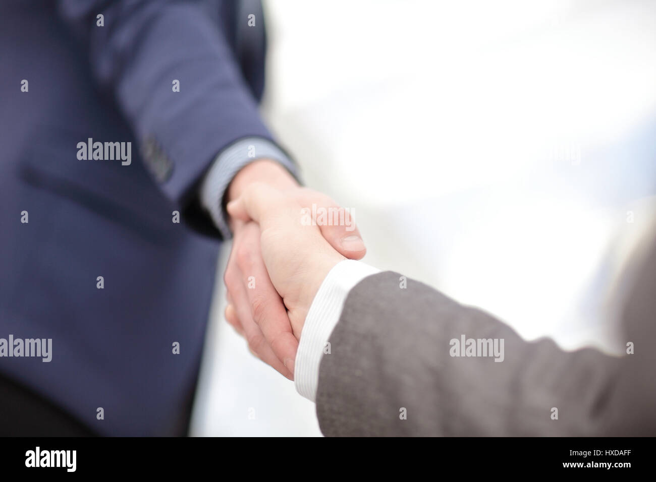 Close up view of business partnership handshake concept.Photo of two ...