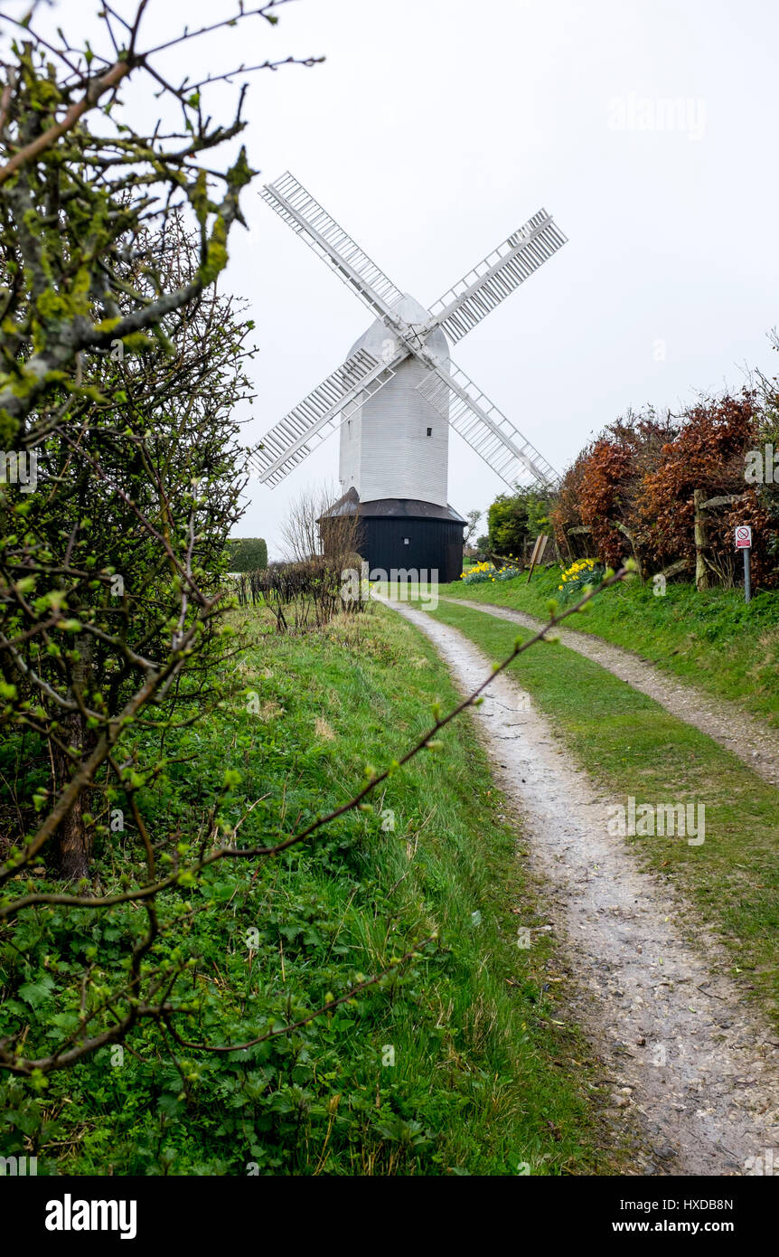 Jill Windmill a 19th century corn windmill located at Clayton in Sussex ...
