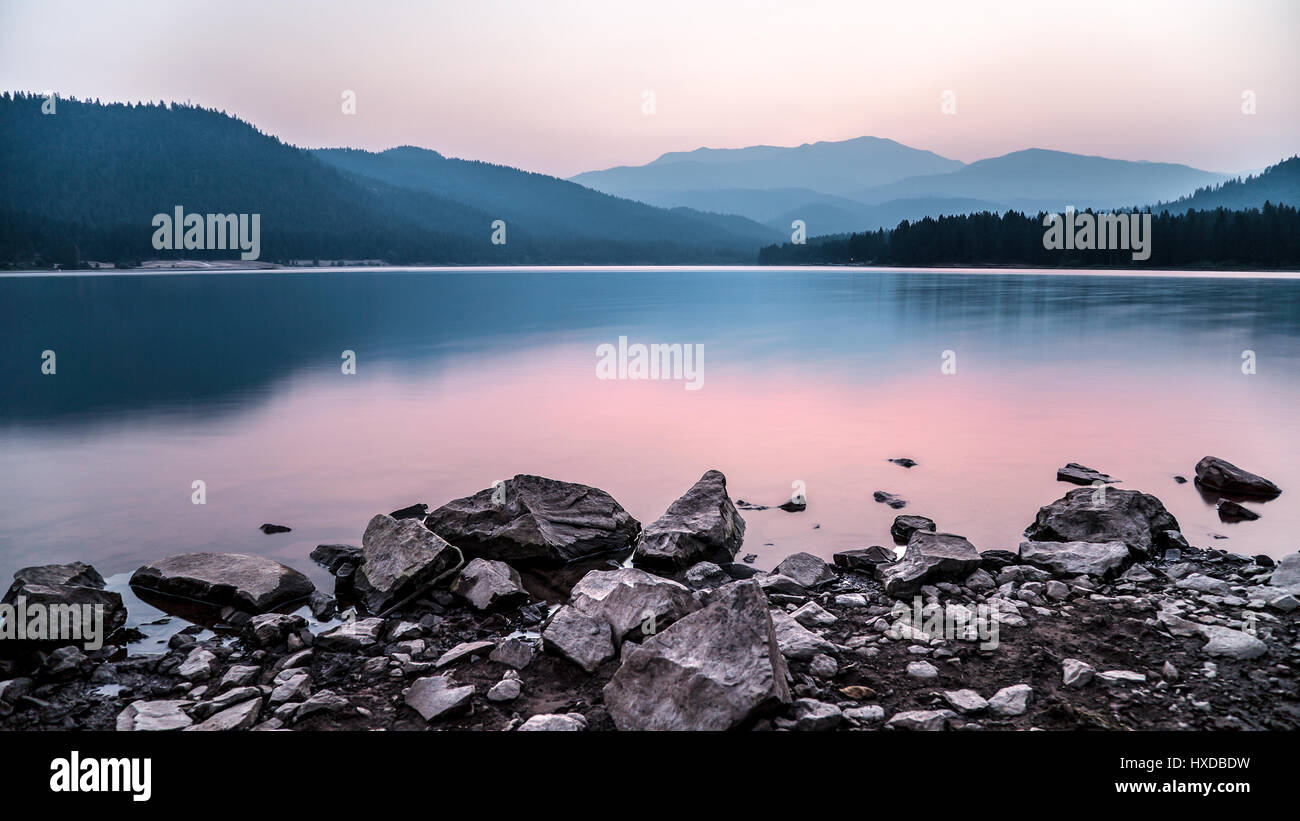 A cold calm lake Stock Photo - Alamy
