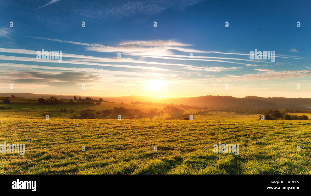 A sunrise landscape Stock Photo - Alamy
