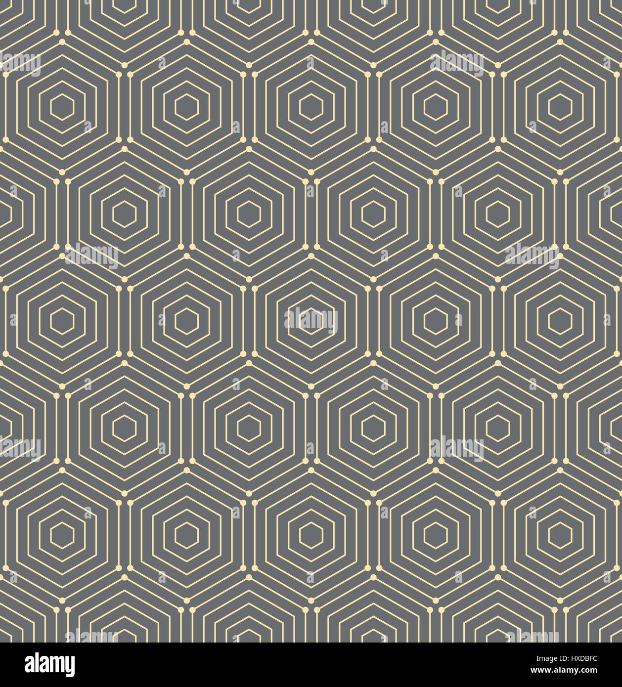 Seamless Abstract Vector Pattern With Hexagons Stock Vector Image And Art