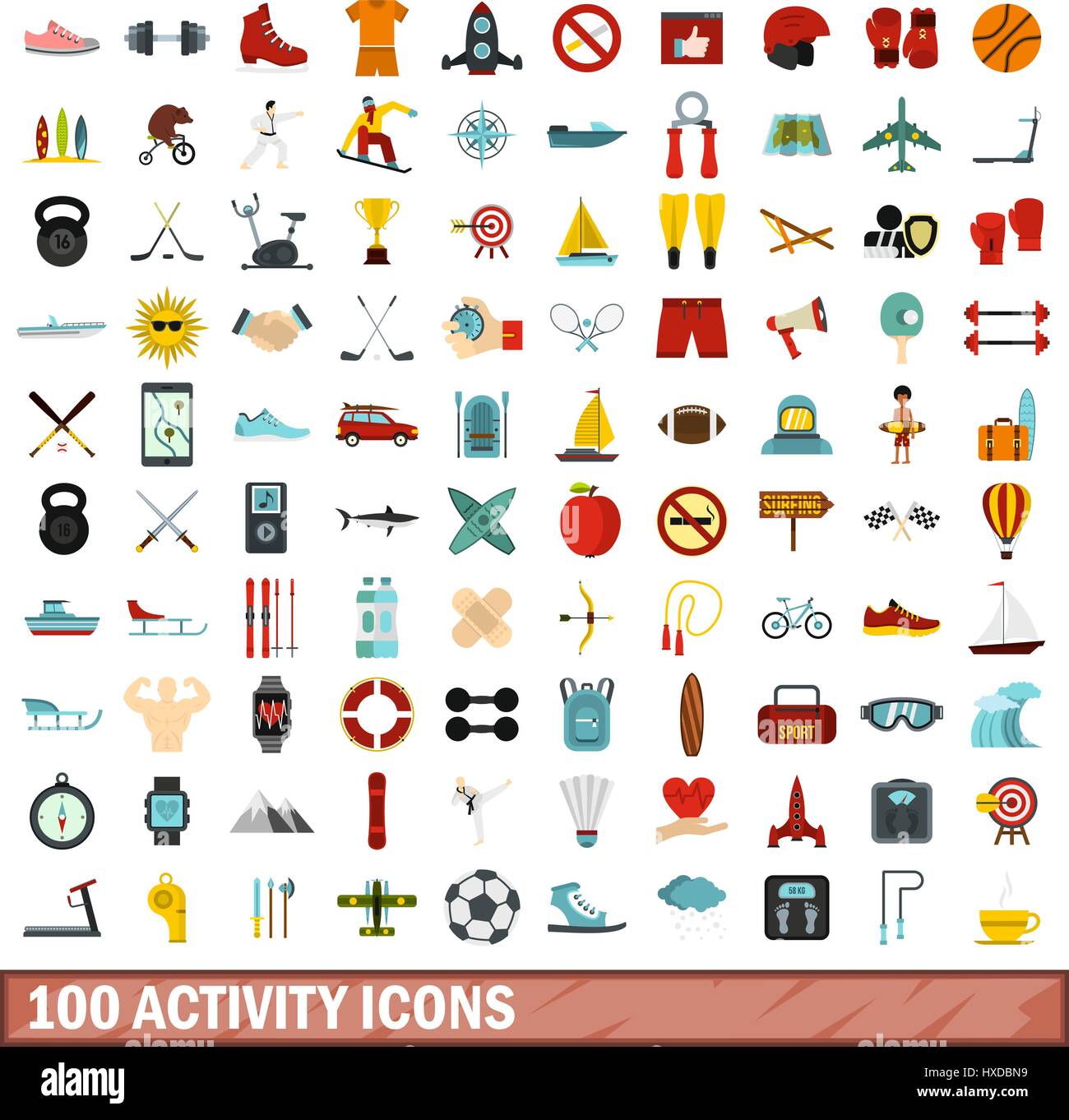 100 activity icons set, flat style Stock Vector Image & Art - Alamy 100 activity icons set, flat style Stock Vector Image & Art - Alamy