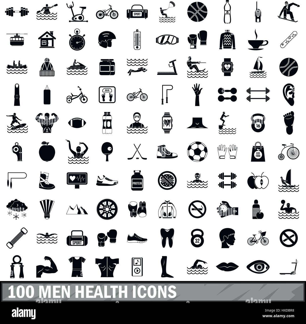 100 men health icons set, simple style Stock Vector Image & Art - Alamy