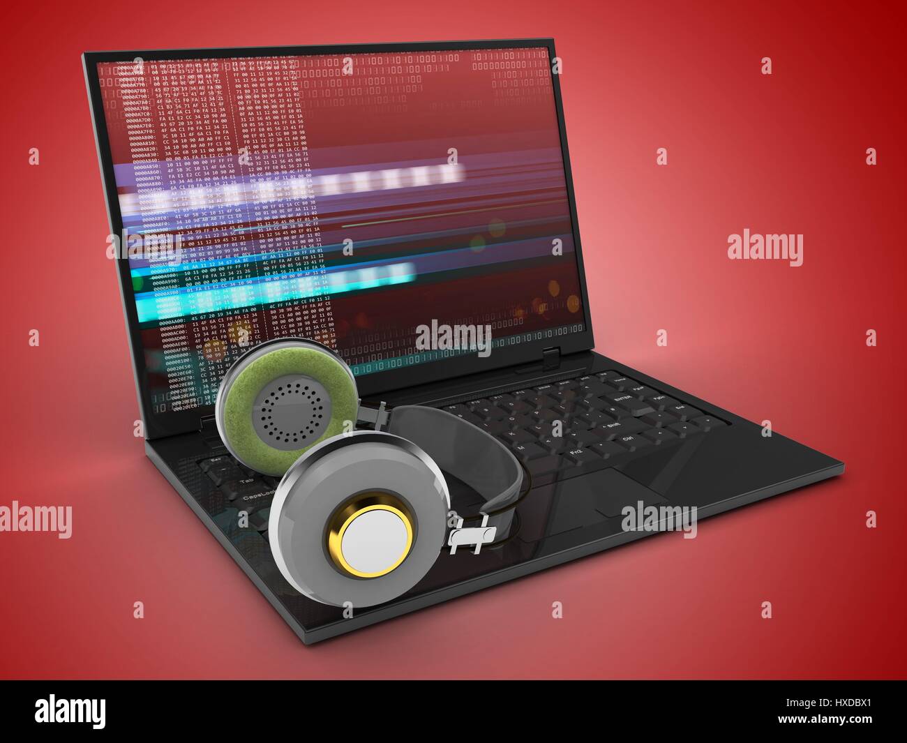 3d illustration of laptop computer Stock Photo - Alamy