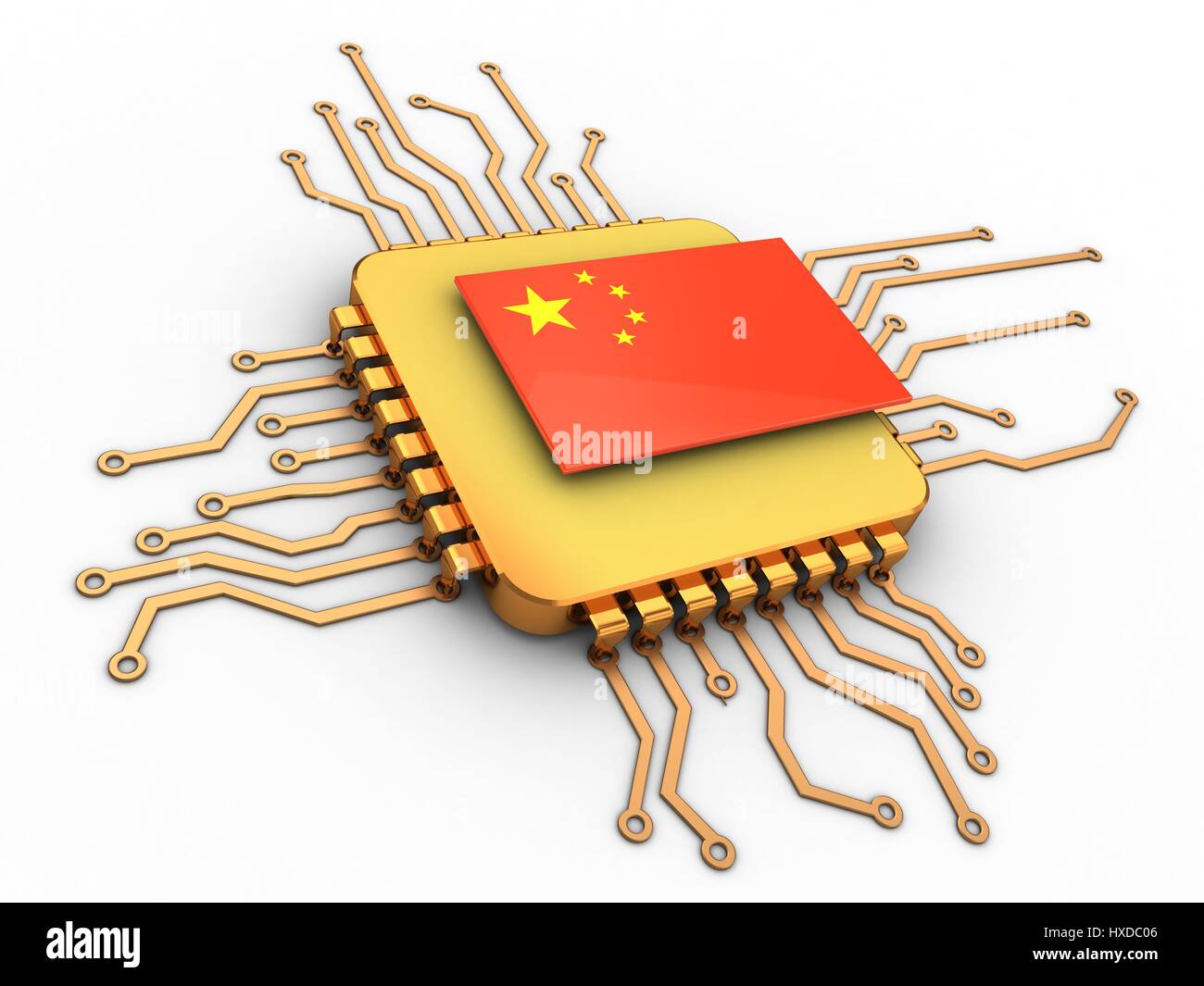 3d illustration of computer chip Stock Photo - Alamy