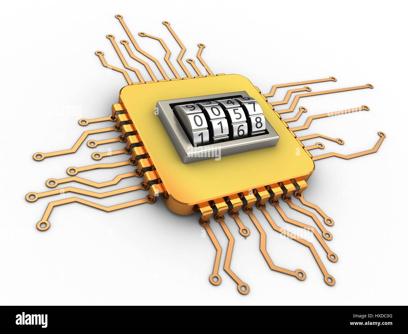 3d illustration of computer chip Stock Photo - Alamy