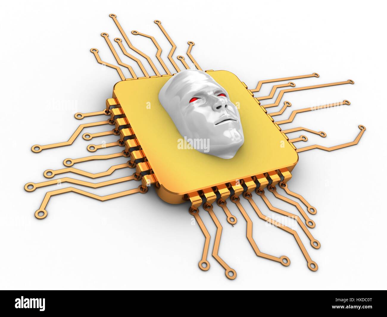 3d illustration of computer chip Stock Photo - Alamy