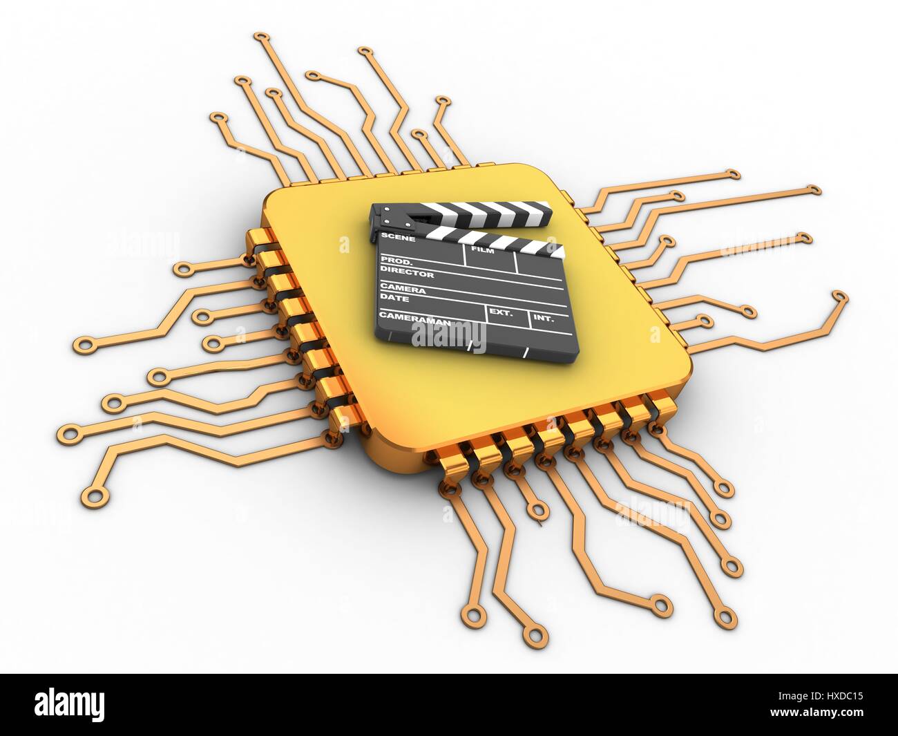 3d illustration of computer chip Stock Photo - Alamy
