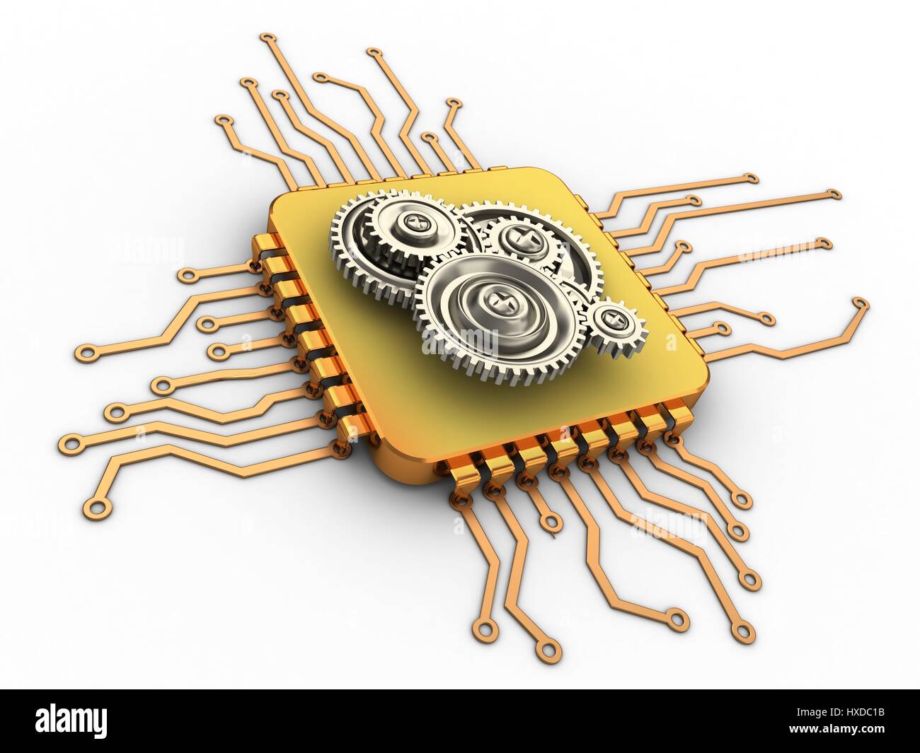 3d illustration of computer chip Stock Photo - Alamy