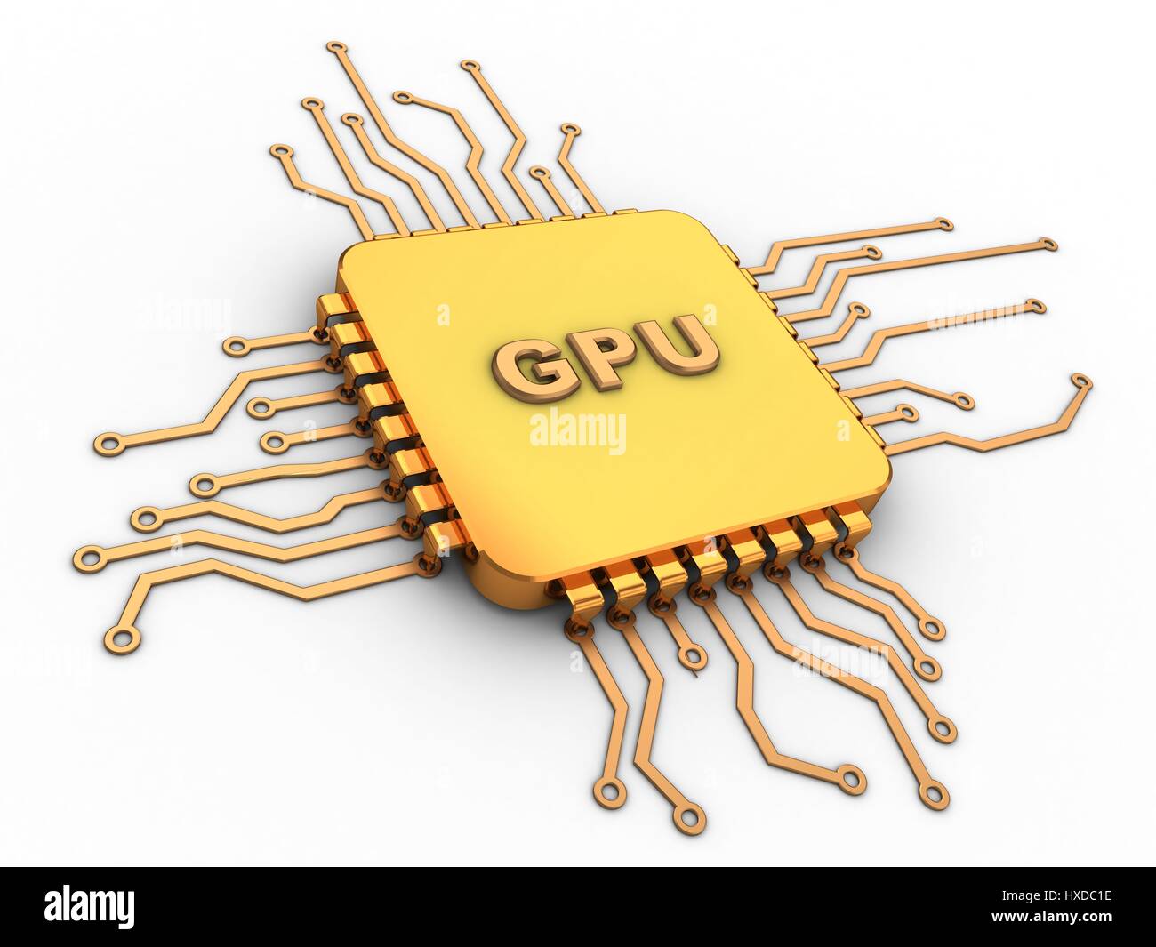3d illustration of computer chip Stock Photo - Alamy