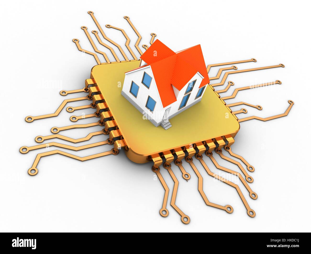 3d illustration of computer chip Stock Photo - Alamy