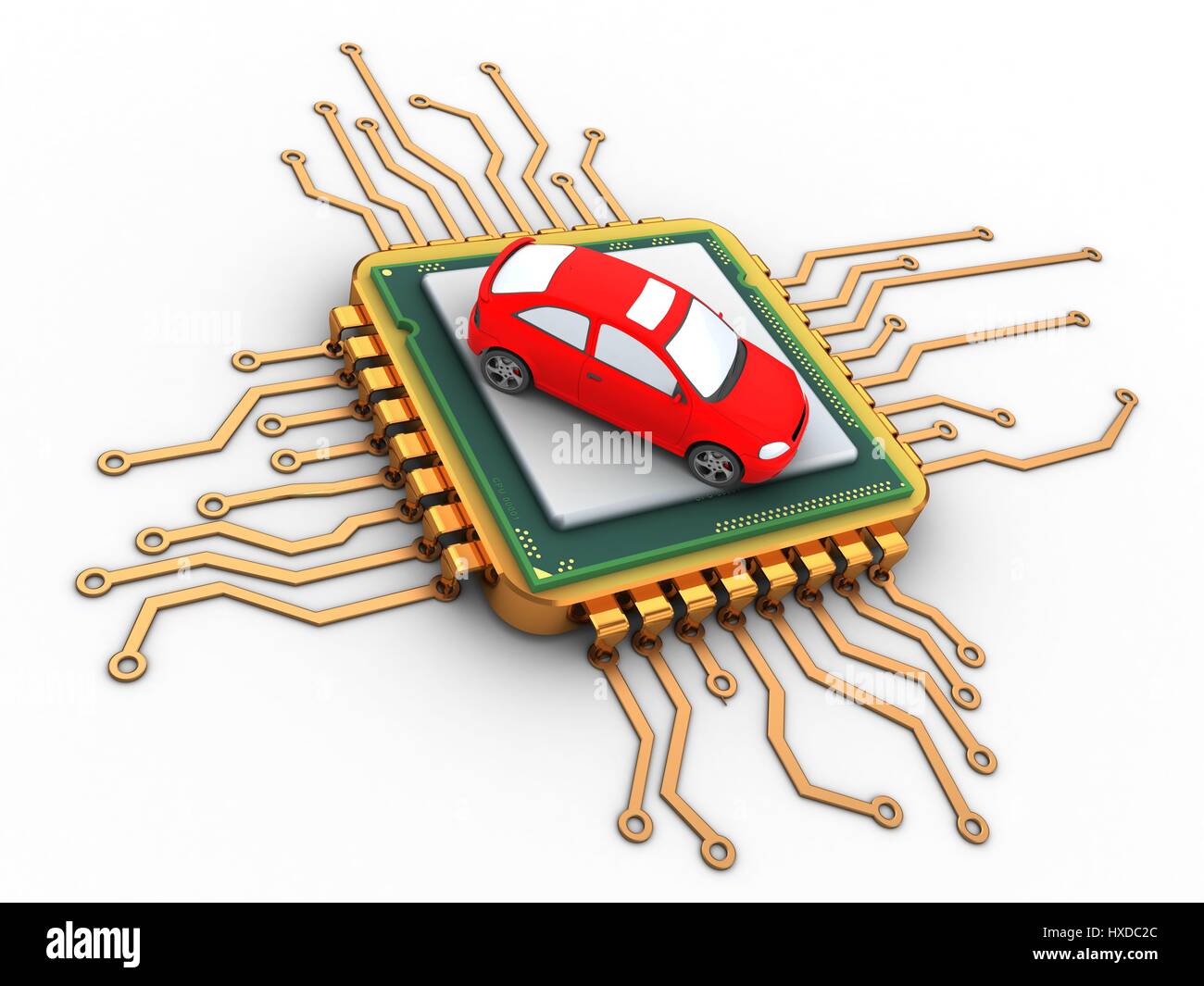 3d illustration of computer chip Stock Photo - Alamy