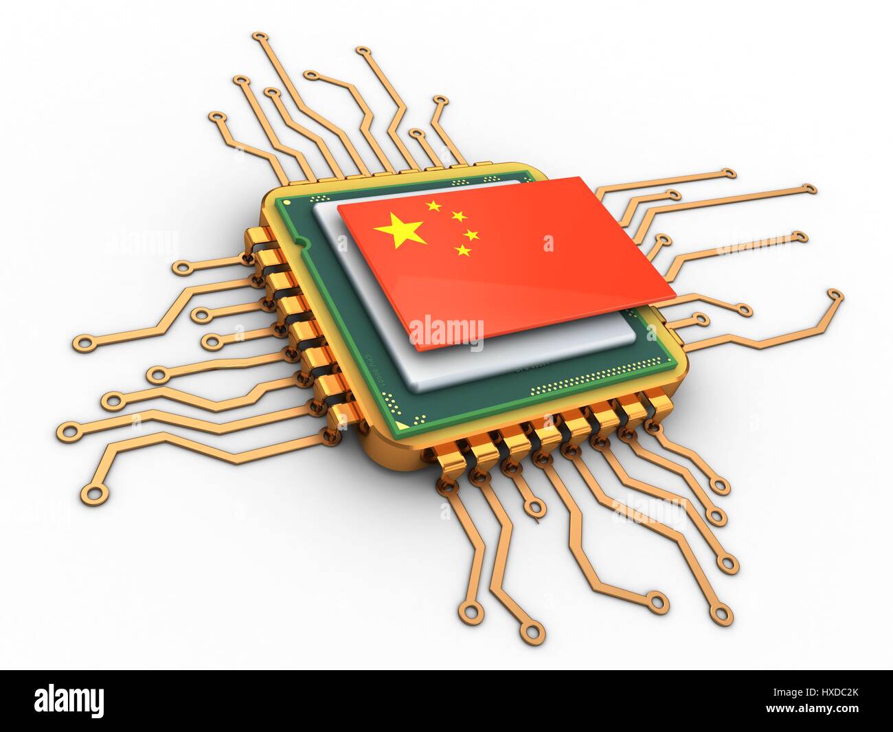3d illustration of computer chip Stock Photo - Alamy