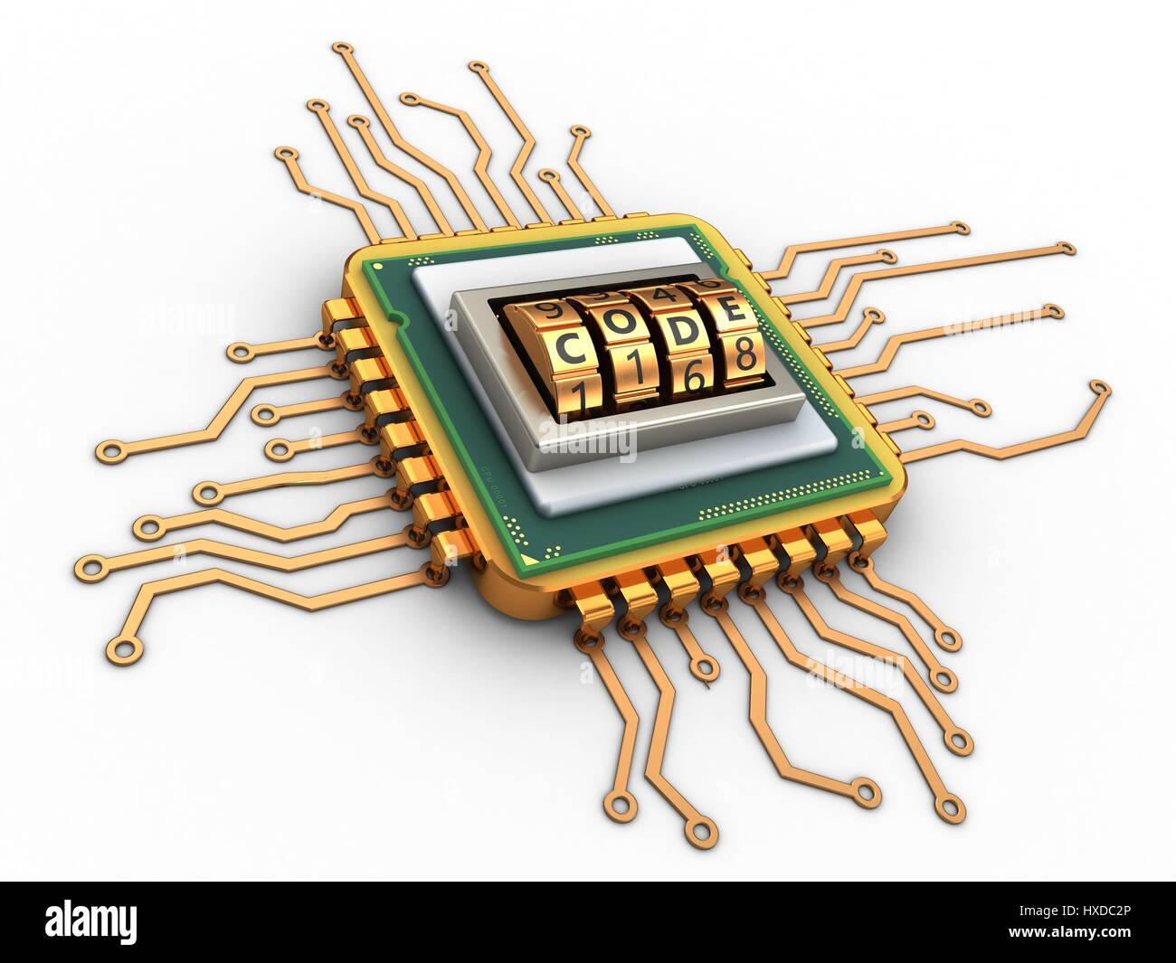 3d illustration of computer chip Stock Photo - Alamy