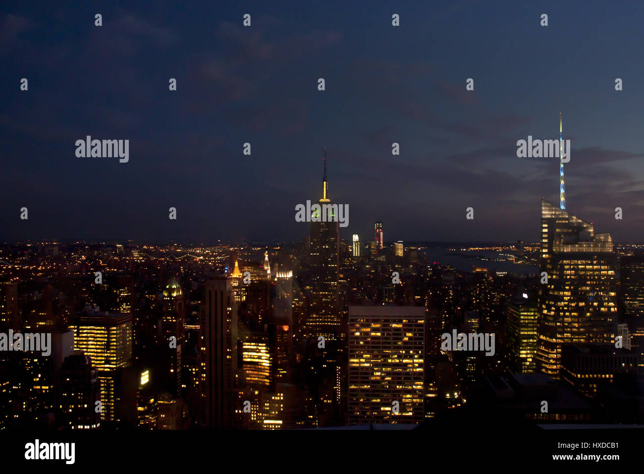 New York top view at night Stock Photo - Alamy