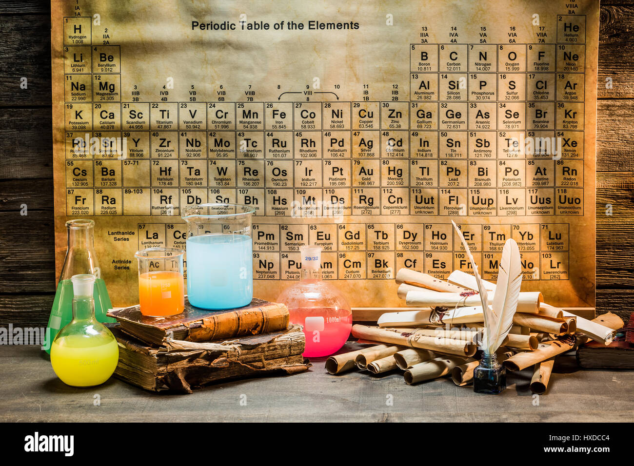 Chemical laboratory with tubes with reagents Stock Photo - Alamy