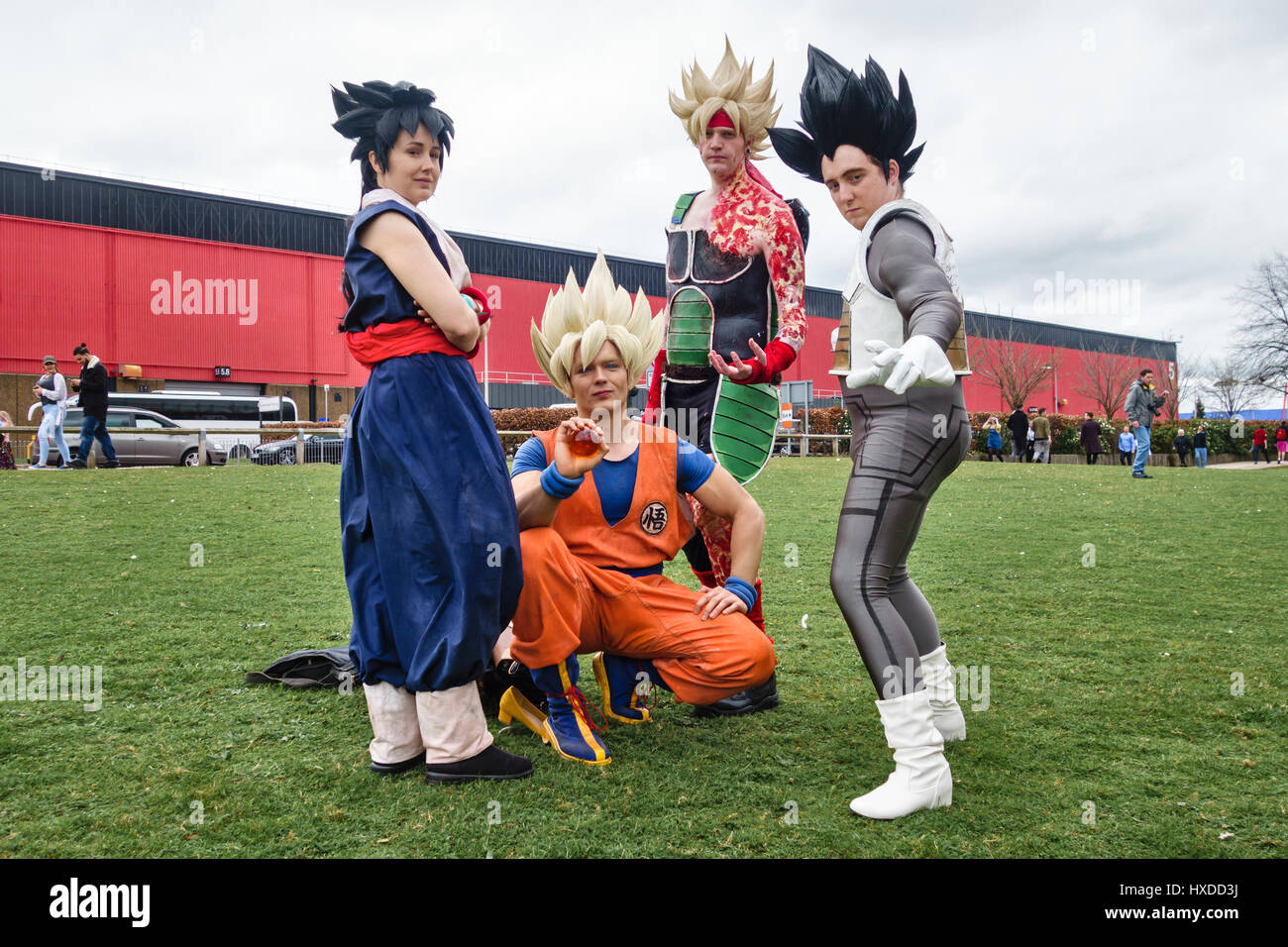 Comic Con at the NEC, Birmingham, UK. Visitors dressed as their ...