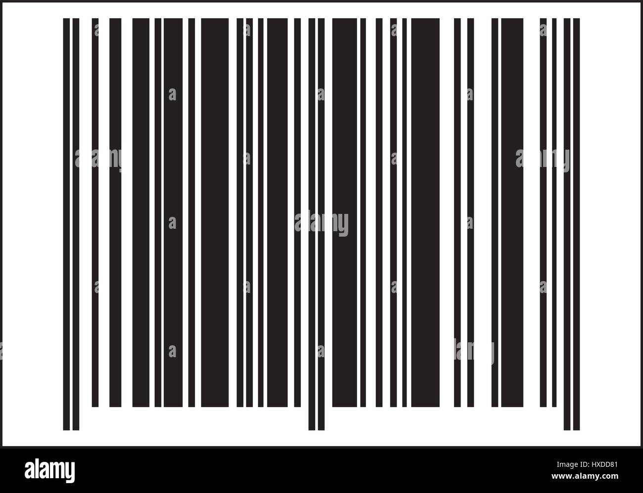 Vector flat icon of a barcode. Black and white isolated object Stock ...