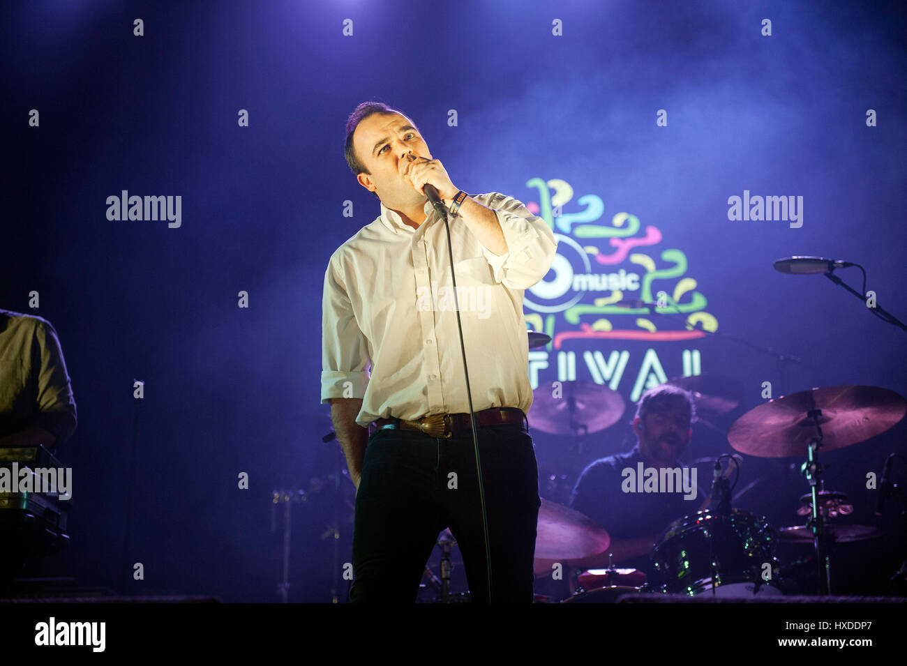 Singer Samuel Herring of the American band Future Islands performs at ...
