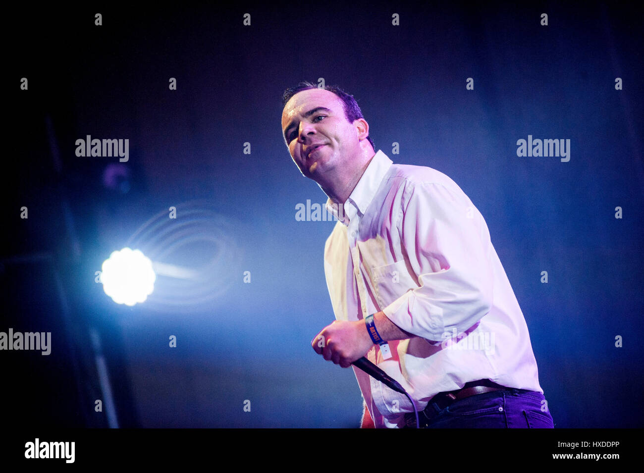 Singer Samuel Herring of the American band Future Islands performs at ...