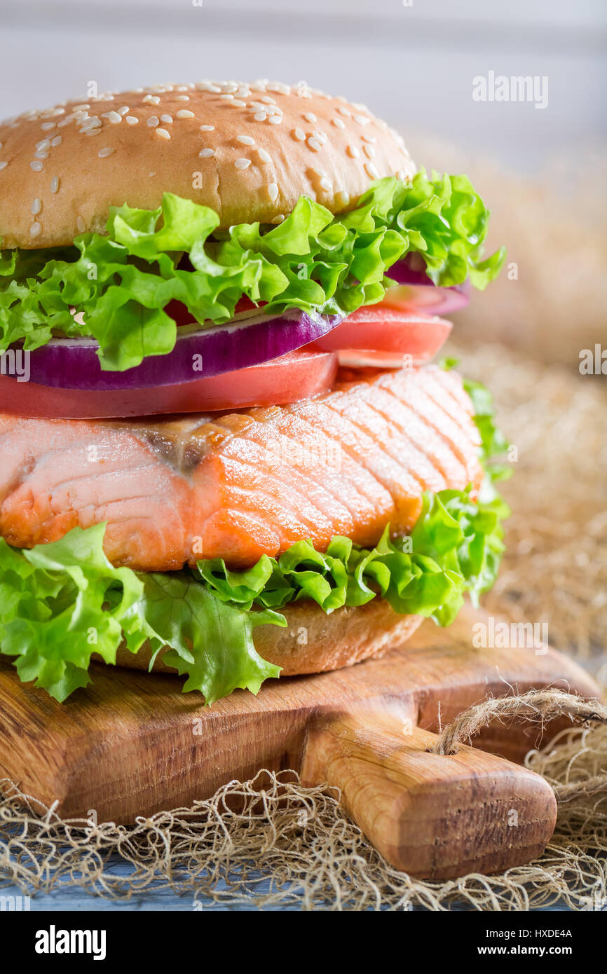 Big fish sandwich hi-res stock photography and images - Alamy