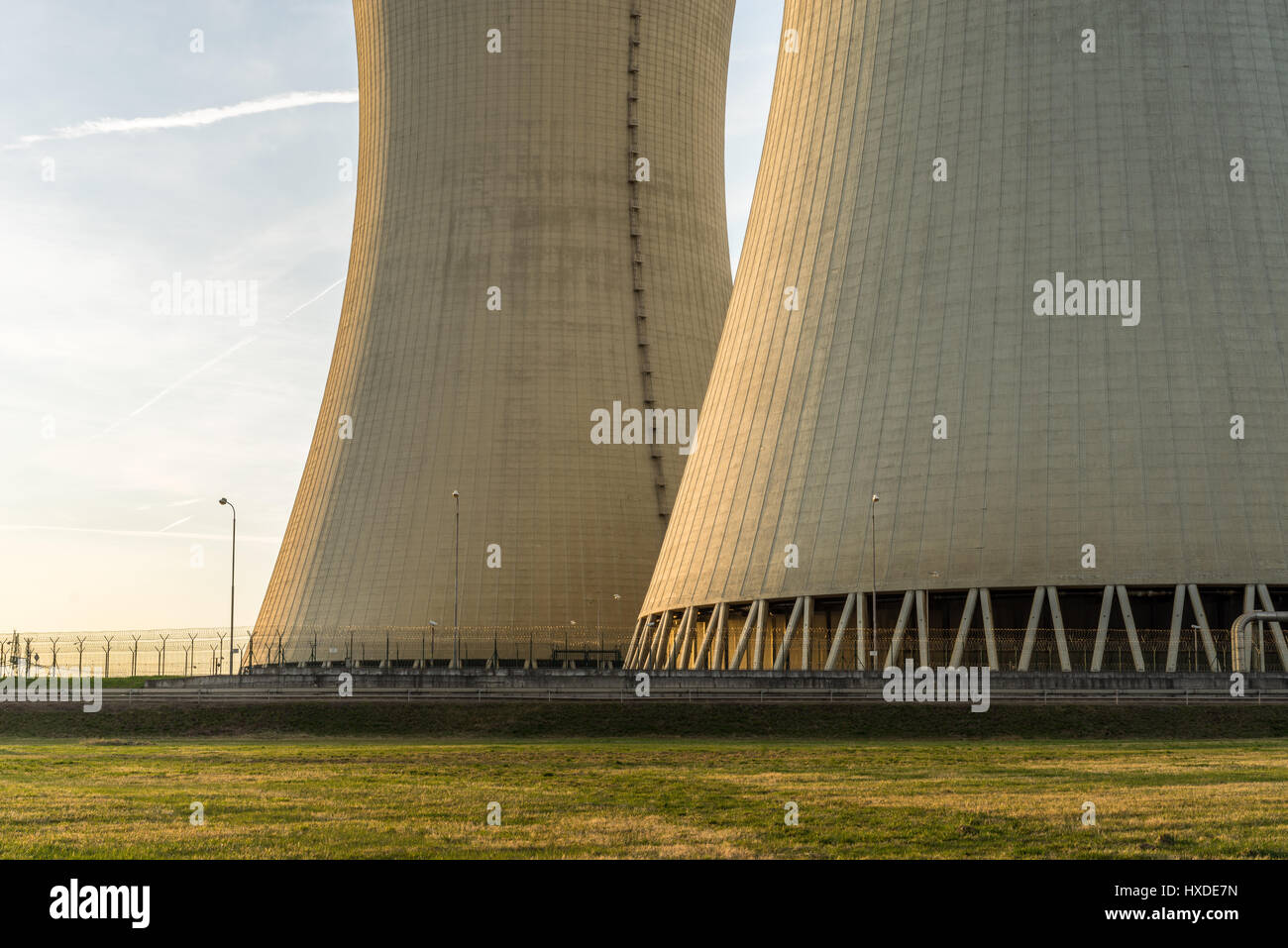 Cooling towers detail of nuclear power plant Stock Photo - Alamy