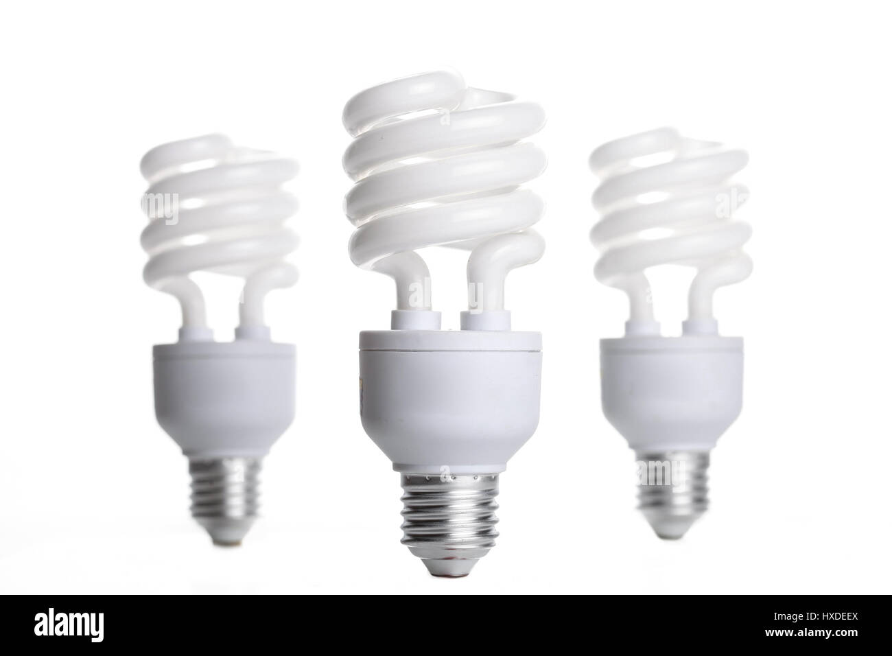 fluorescent light bulb isolated in white background Stock Photo - Alamy