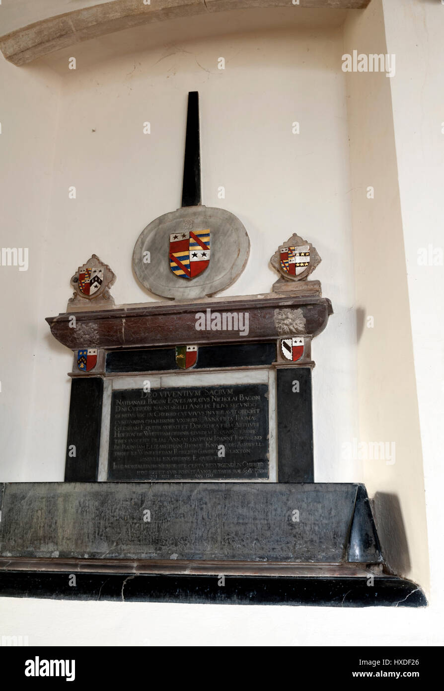 Bacon family memorial, St. John the Baptist and St. Mary`s Church ...