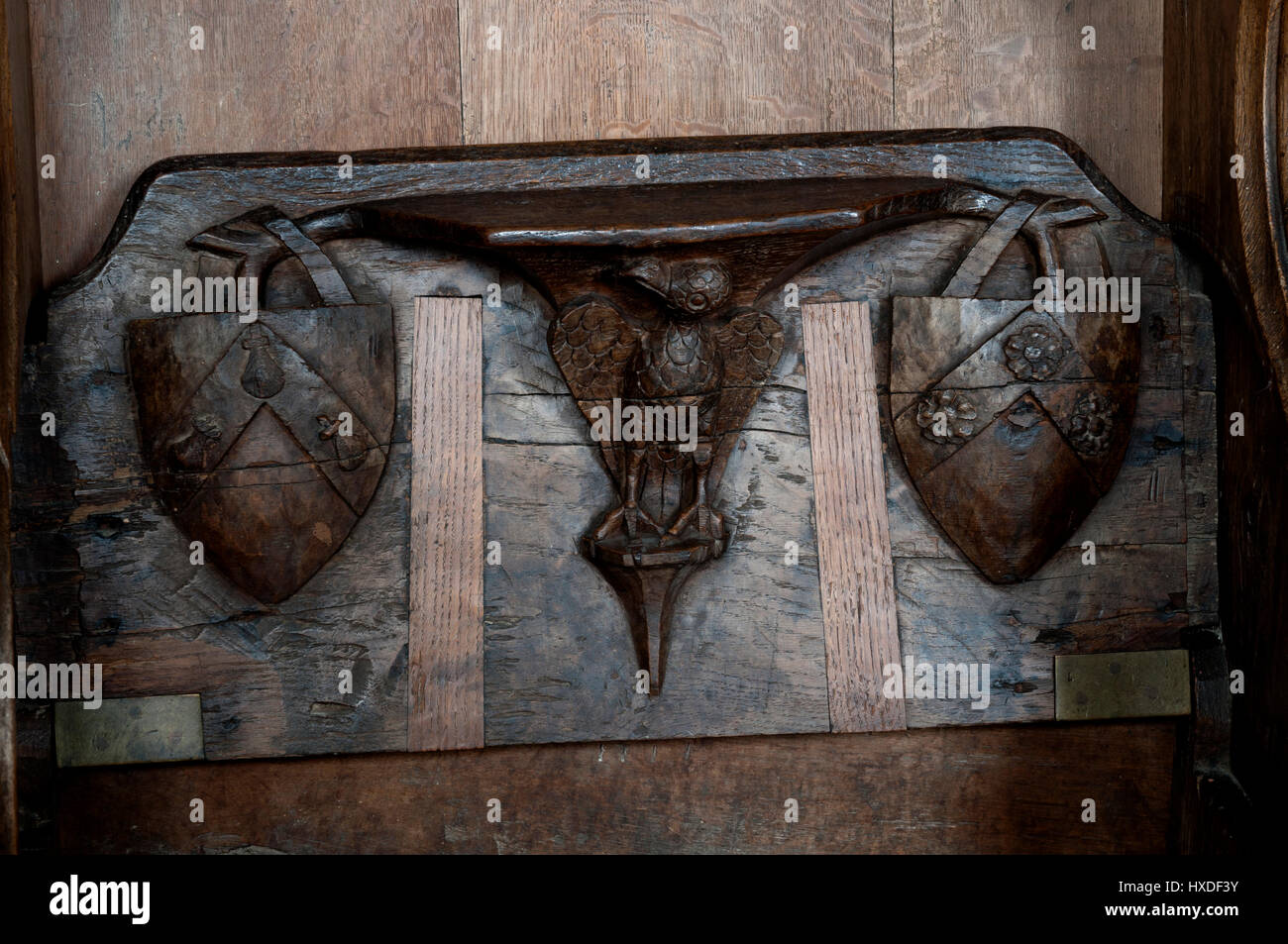 A misericord in St. Nicholas, St. Mary and St. Thomas`s Church ...