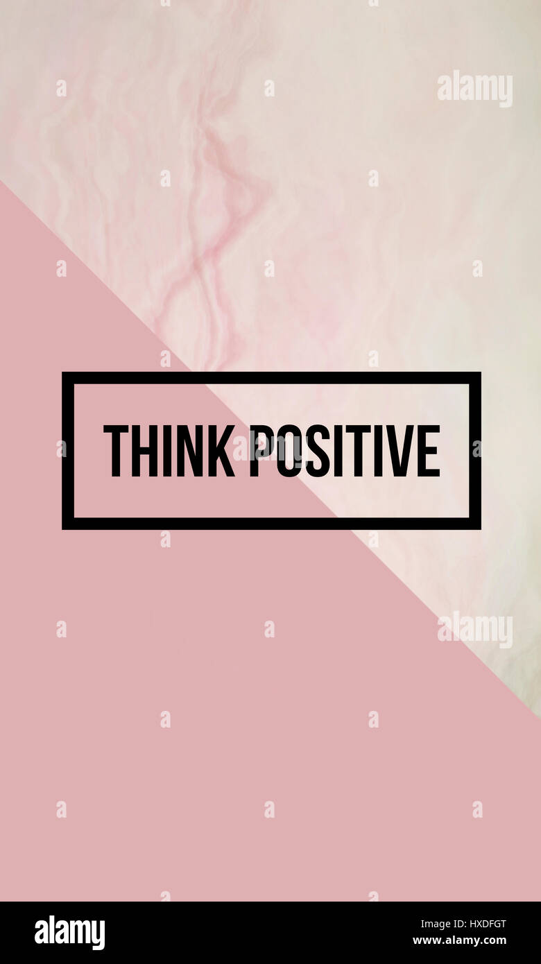 Think positive motivational quote on abstract liquid background Stock ...
