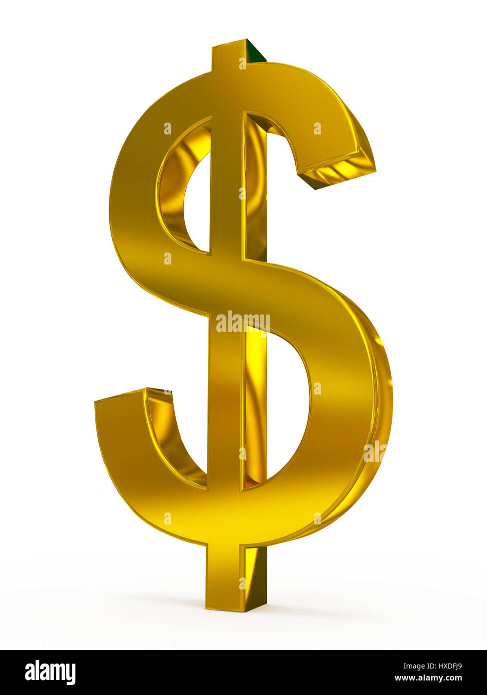 3d gold dollar currency symbol hi-res stock photography and images - Alamy