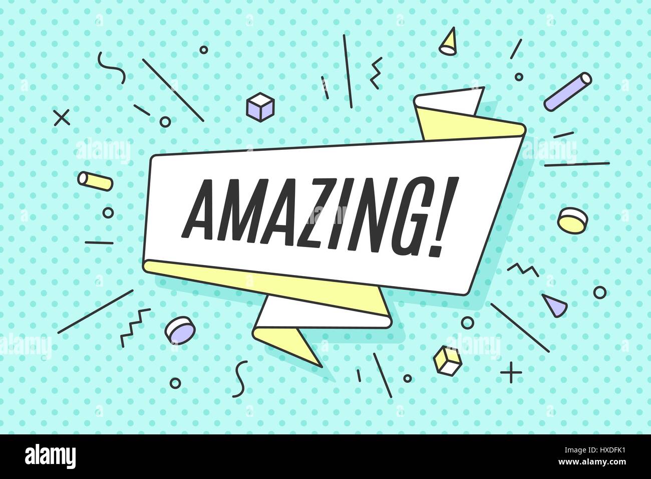 Ribbon banner with text Amazing Stock Vector Image & Art - Alamy