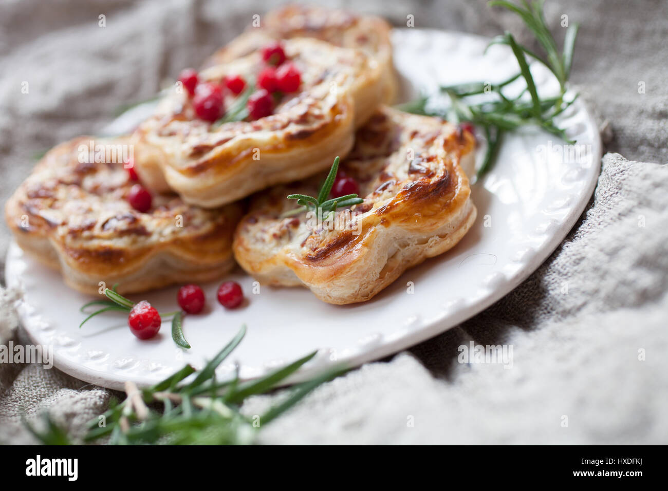 Savory pie with reindeer meat Stock Photo - Alamy