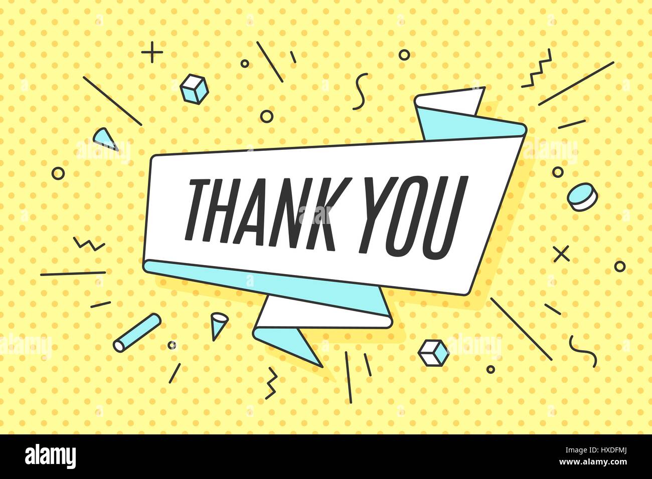 Ribbon banner with text Thank You Stock Vector Image & Art - Alamy