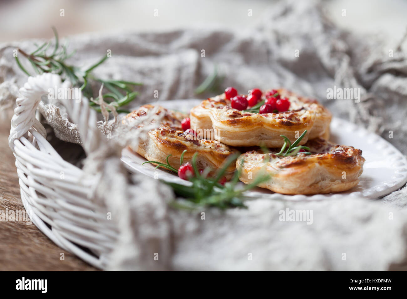 Savory pie with reindeer meat Stock Photo - Alamy