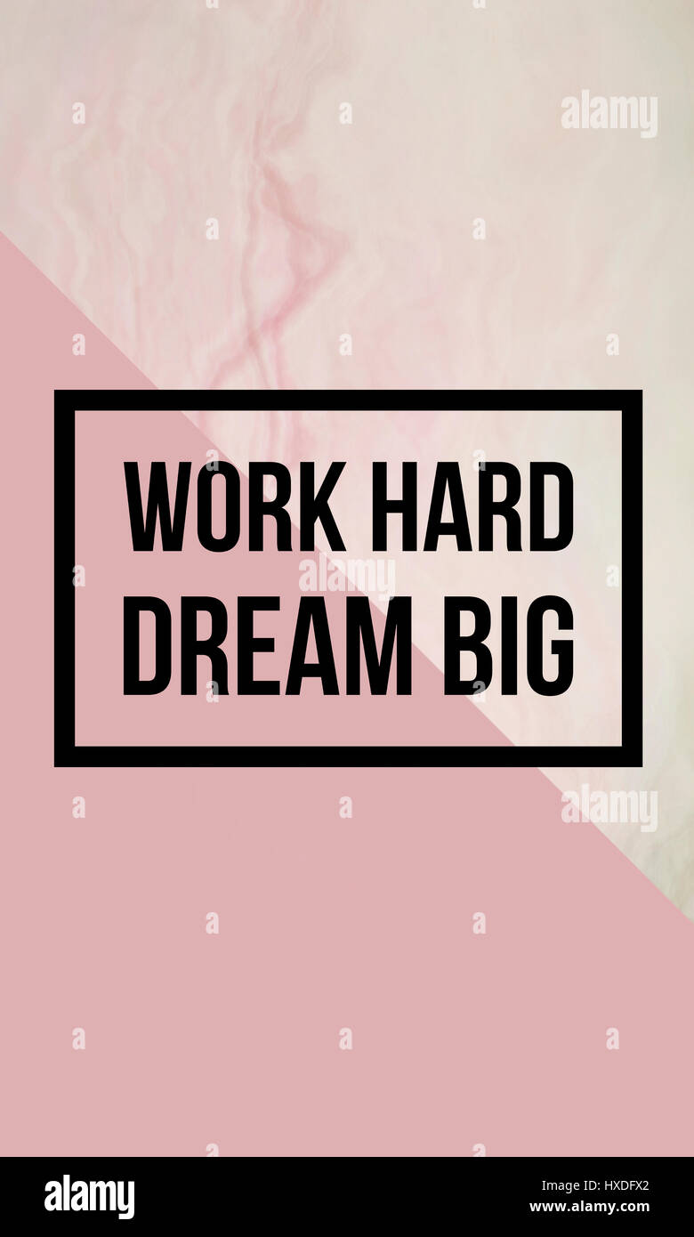 Work hard dream big motivational quote on abstract liquid background ...