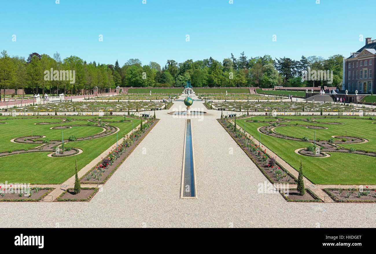 Apeldoorn, The Netherlands, May 8, 2016: Dutch baroque garden of The ...