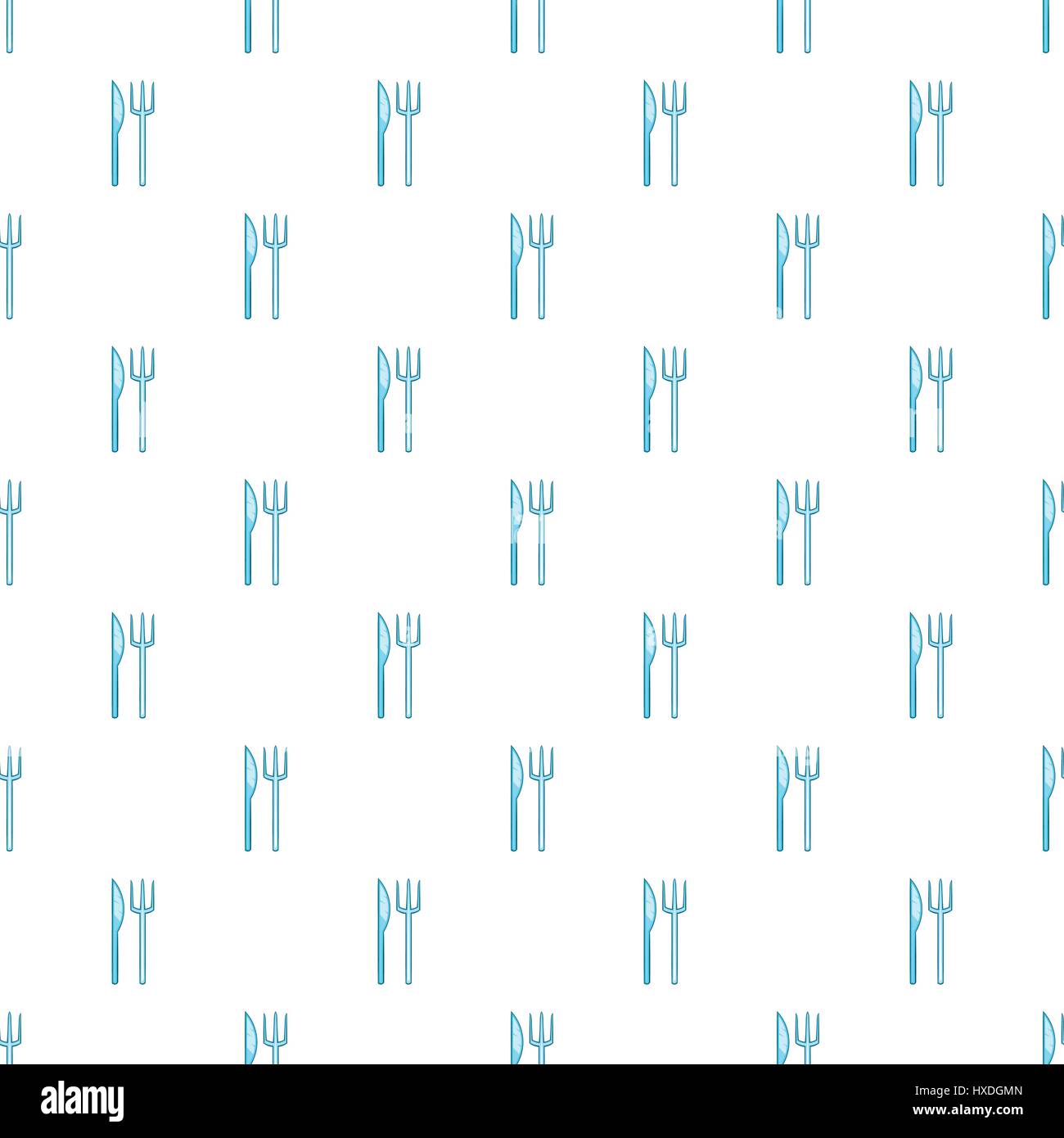 Fork and spoon pattern, cartoon style Stock Vector Image & Art - Alamy