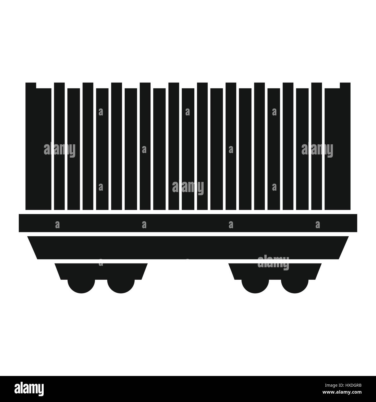 Cargo wagon icon, simple style Stock Vector Image & Art - Alamy