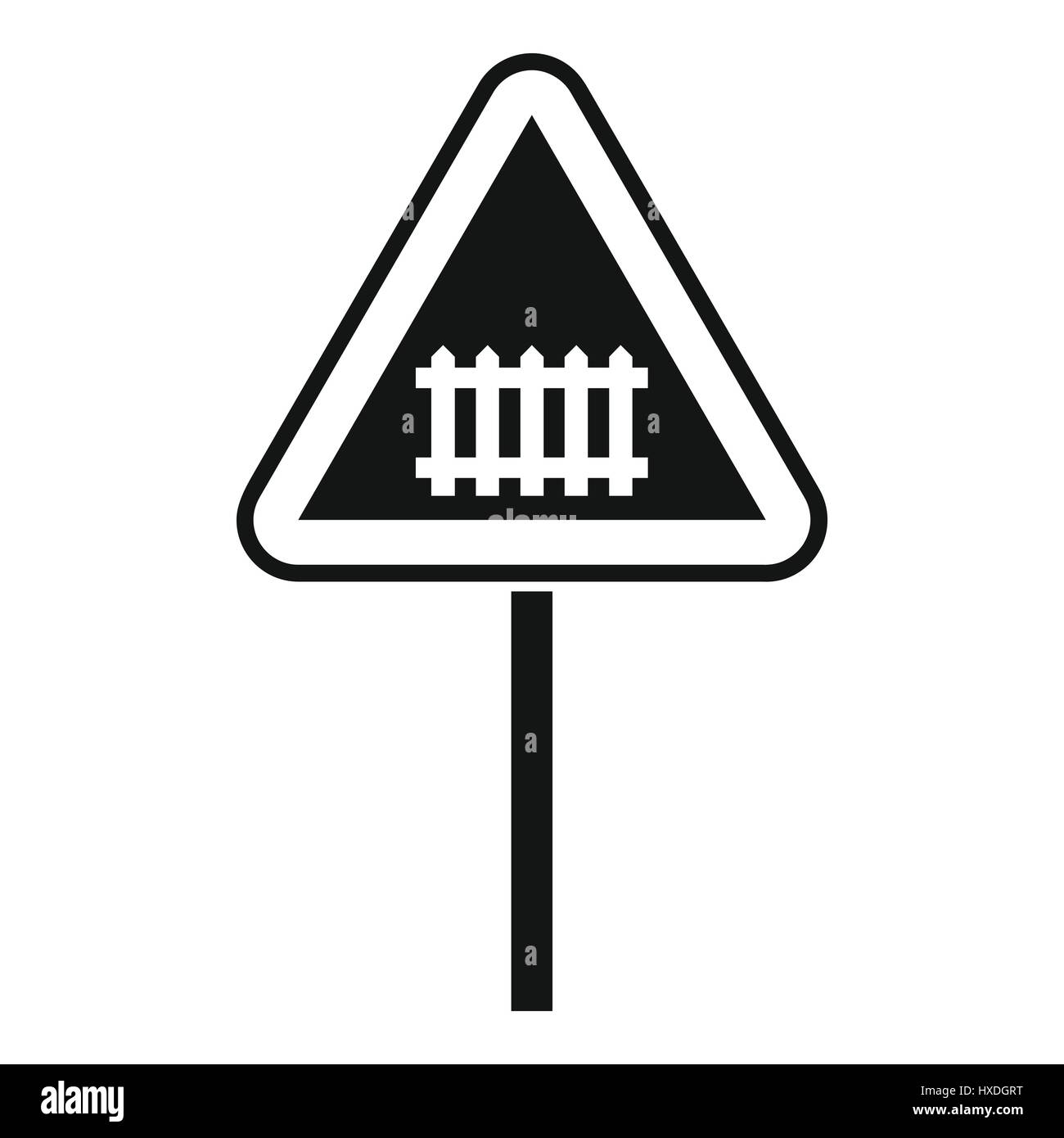 Warning road sign icon, simple style Stock Vector Image & Art - Alamy