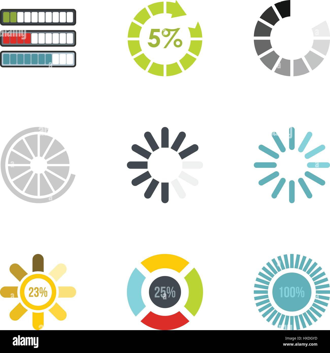 Computer download icons set, flat style Stock Vector Image & Art - Alamy