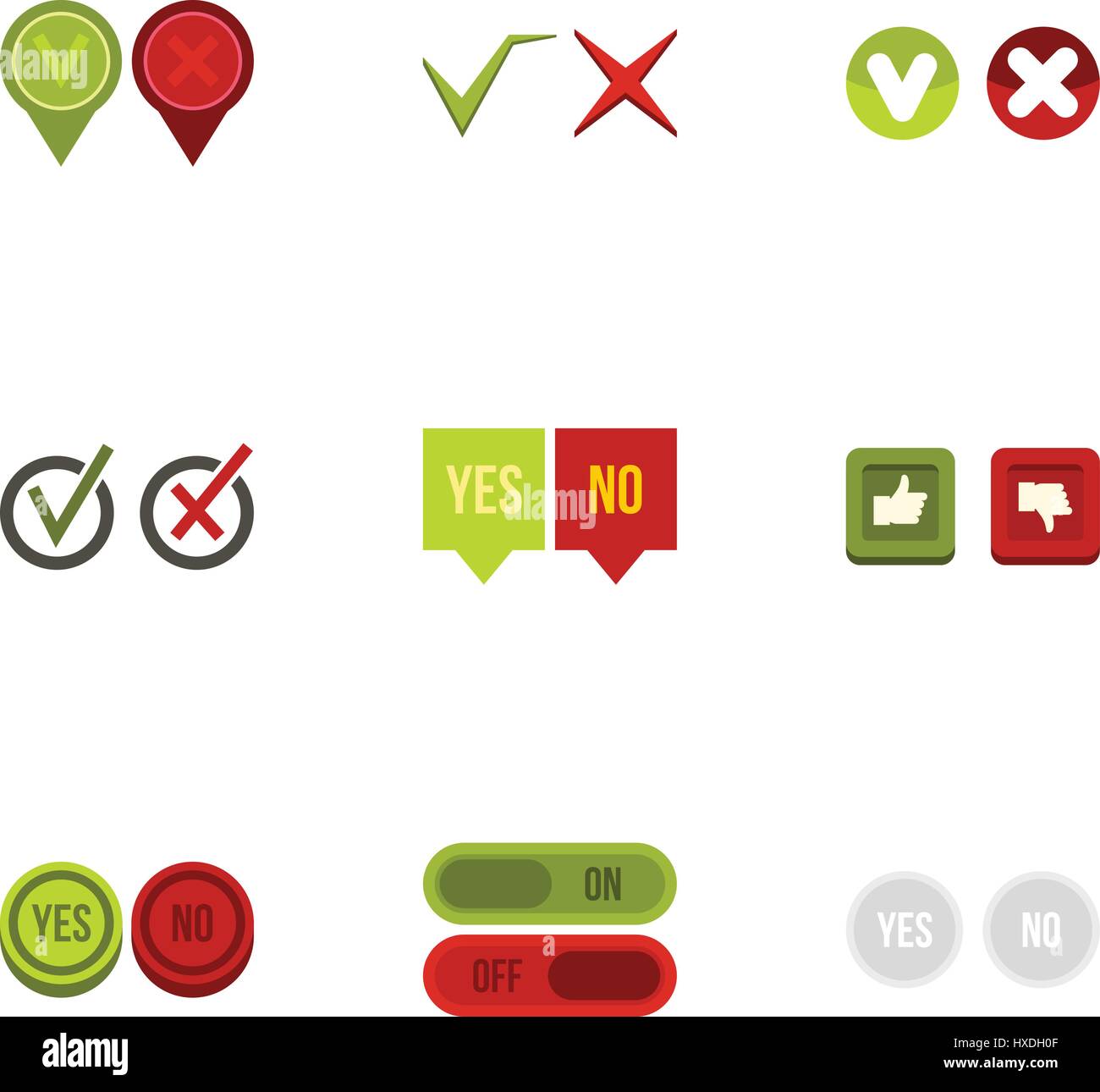 Set yes no words Stock Vector Images - Alamy