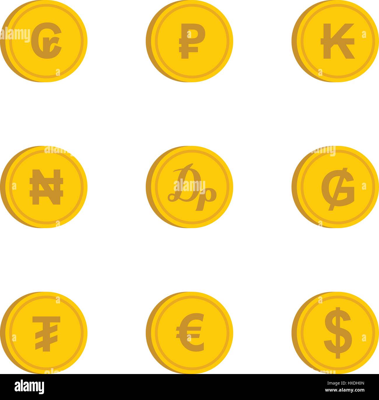 Money icons set, flat style Stock Vector Image & Art - Alamy
